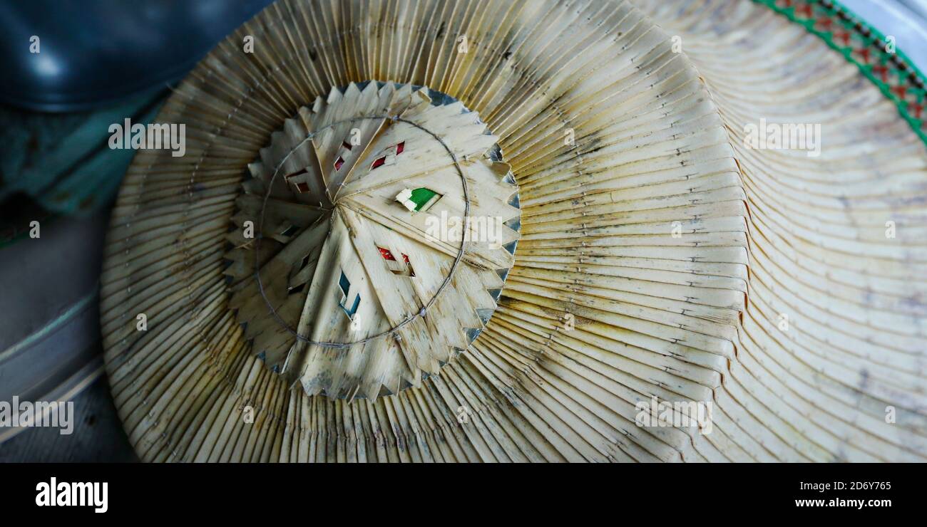 traditional asian bamboo hat ,in the street of bangkok -thailand Stock ...