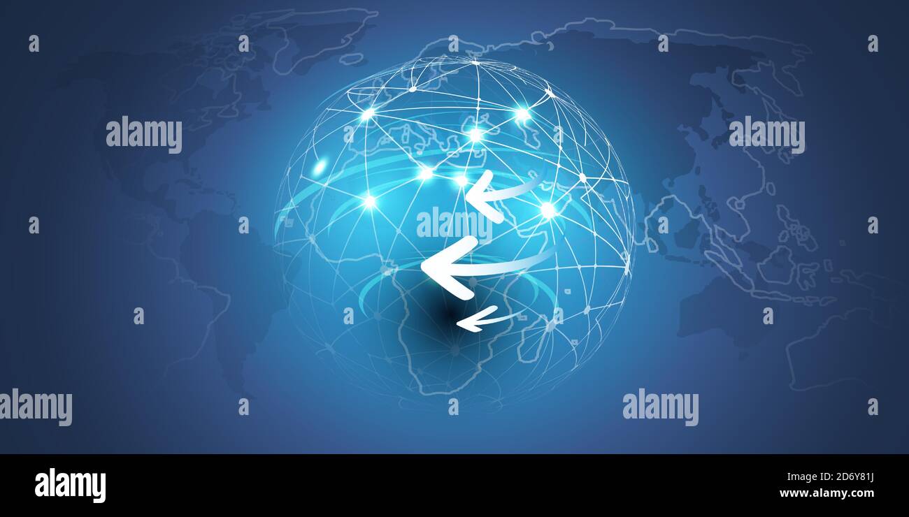 Earth Globe Design - Global Business, Technology, Network ...