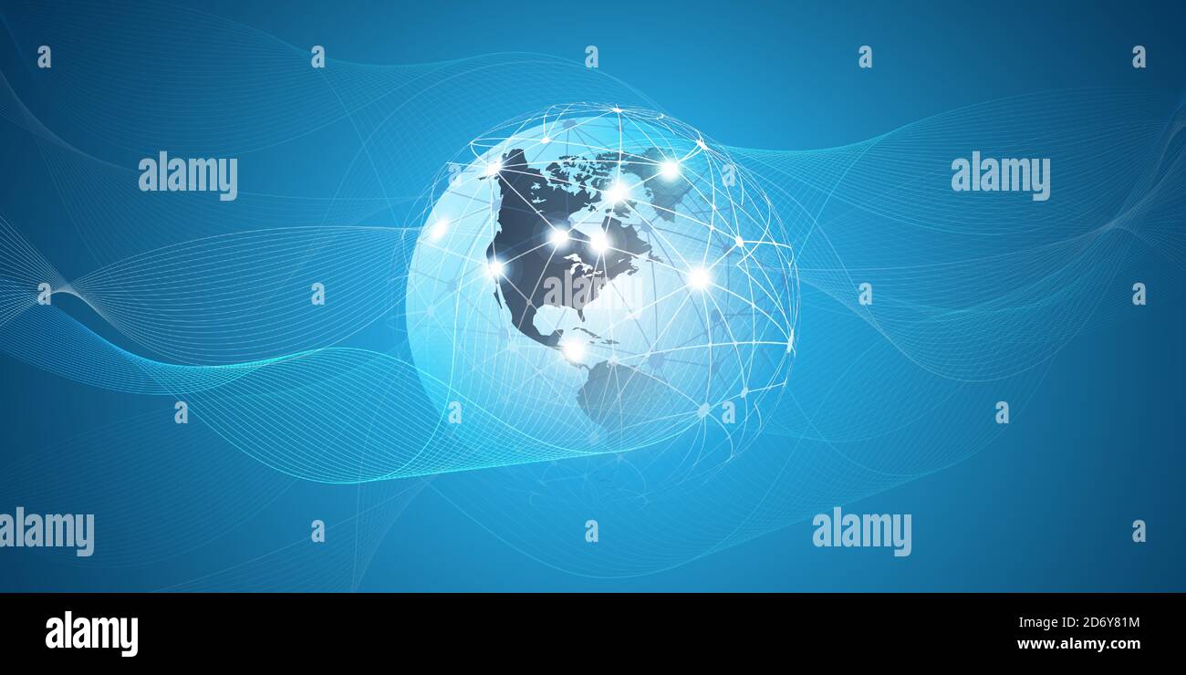 Abstract Blue Futuristic Modern Style Cloud Computing Networks