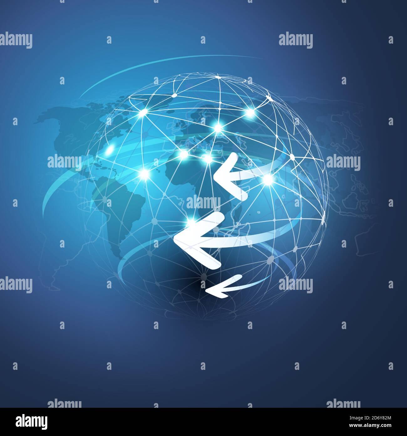 Earth Globe Design - Global Business, Technology, Network ...