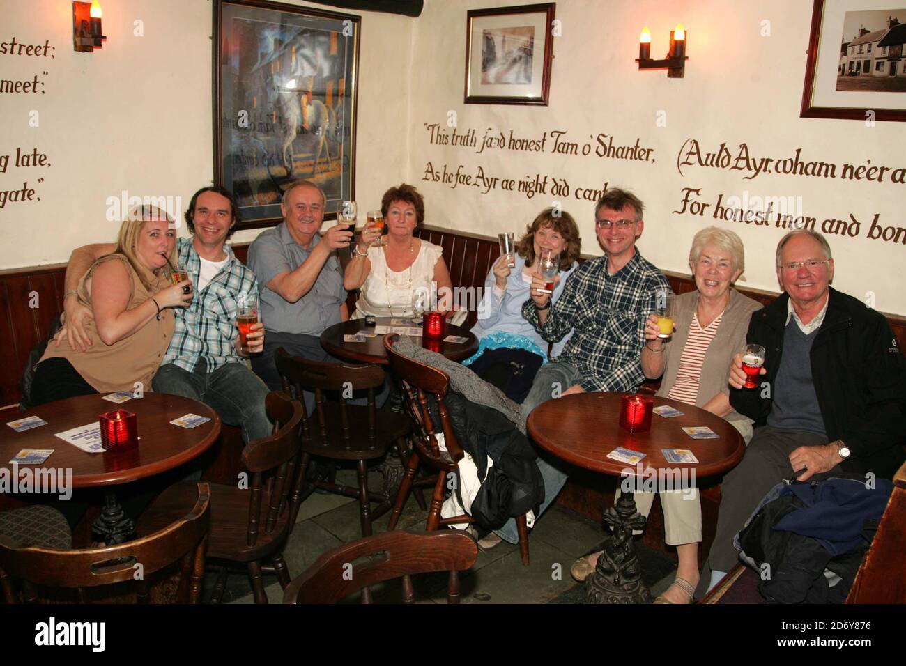 Friends having a drink in one of the oldest pubs in Ayr, Ayrshire, The ...