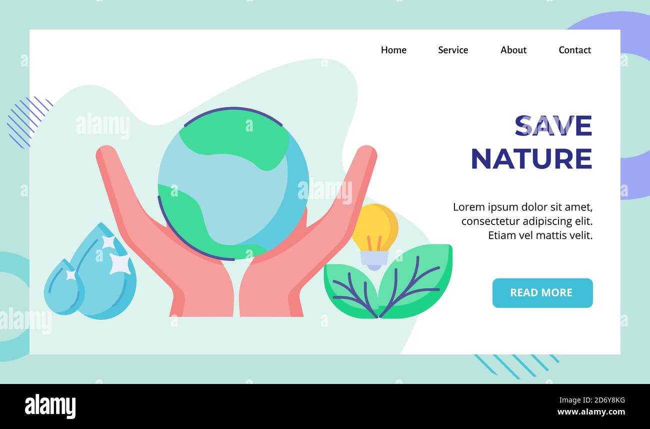 save nature campaign for web website home homepage landing page ...