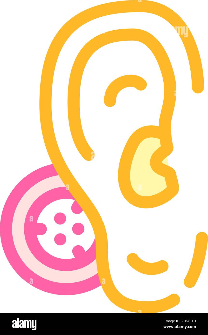 bone conduction hearing aid color icon vector illustration Stock Vector ...