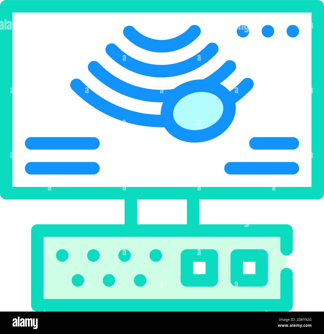 ultrasound equipment color icon vector illustration sign Stock Vector ...