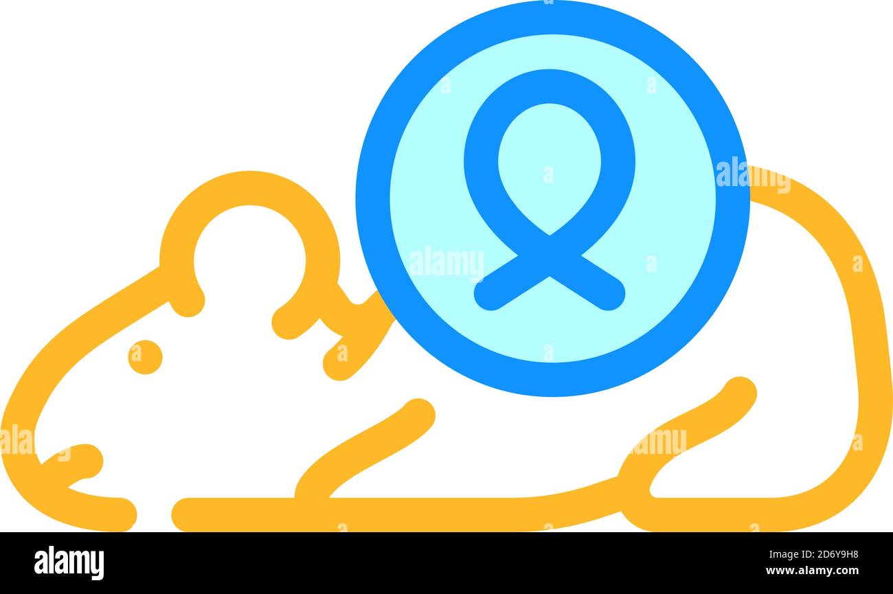 mouse for test medicaments color icon vector illustration Stock Vector ...