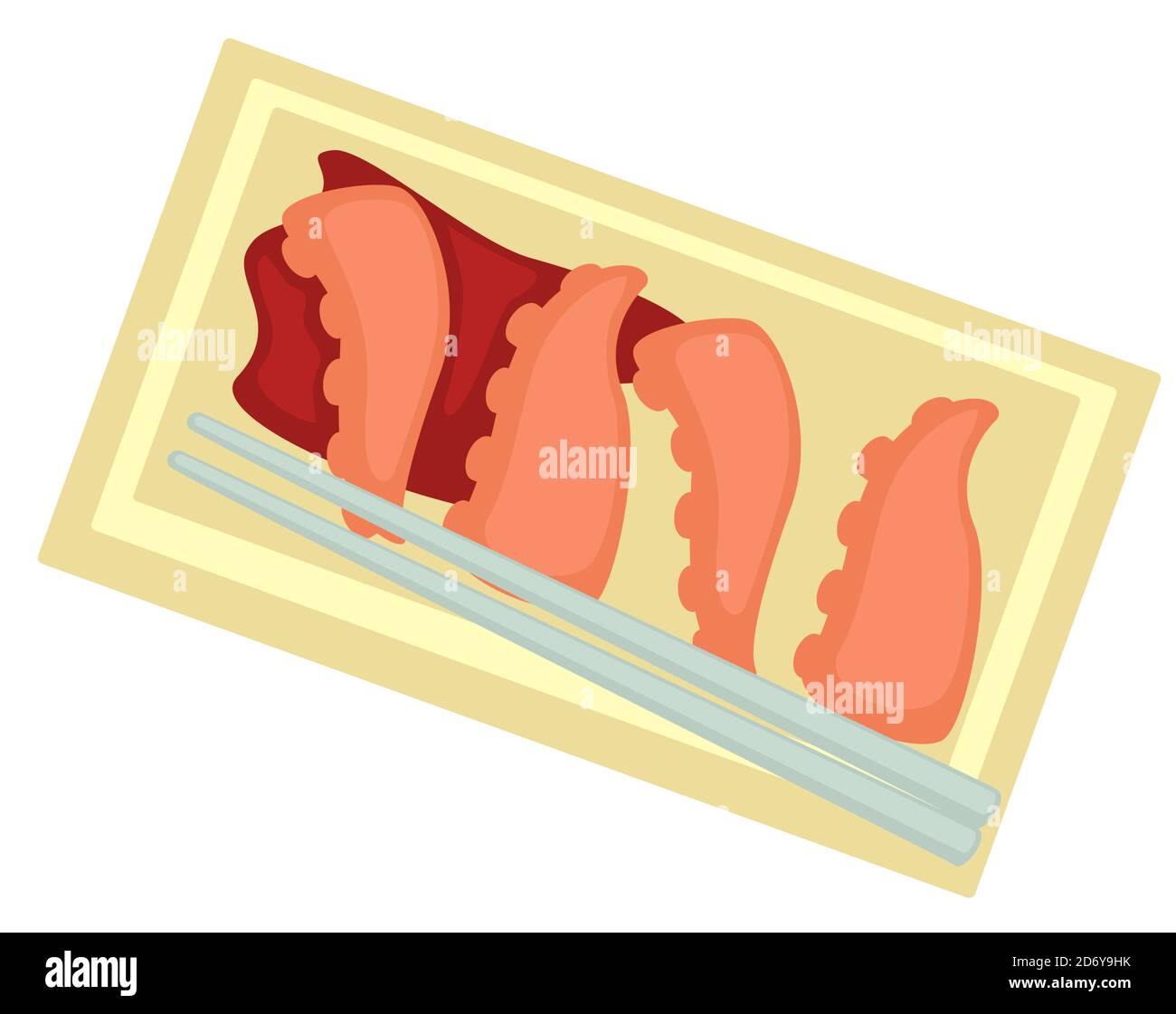 Fresh cooked octopus tentacle Stock Vector Images - Alamy