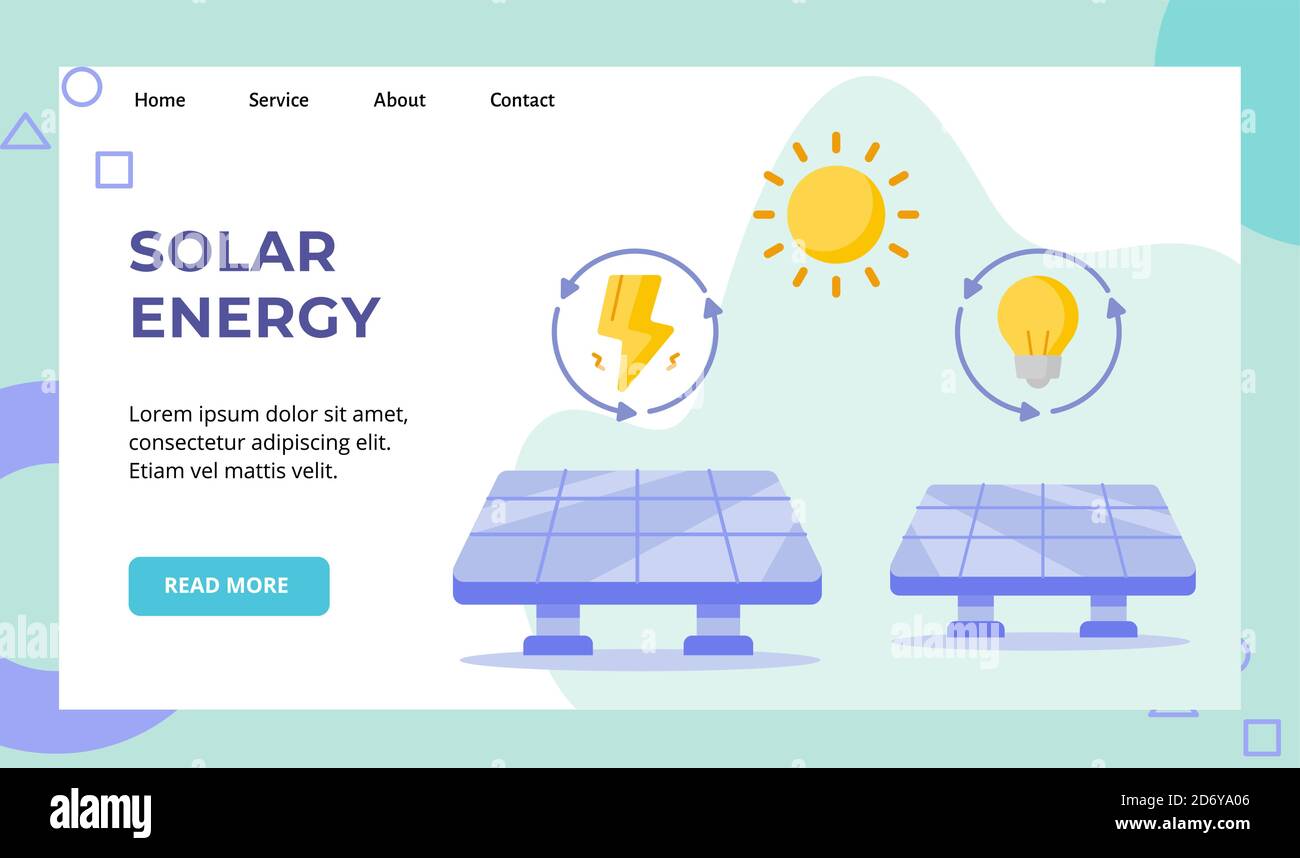 Solar energy panel sun power campaign for web website home homepage ...