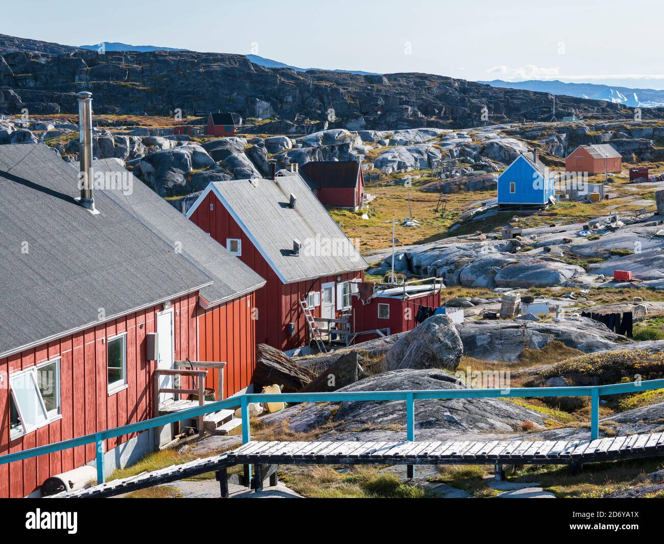The Inuit village Oqaatsut (once called Rodebay) located in the Disko ...