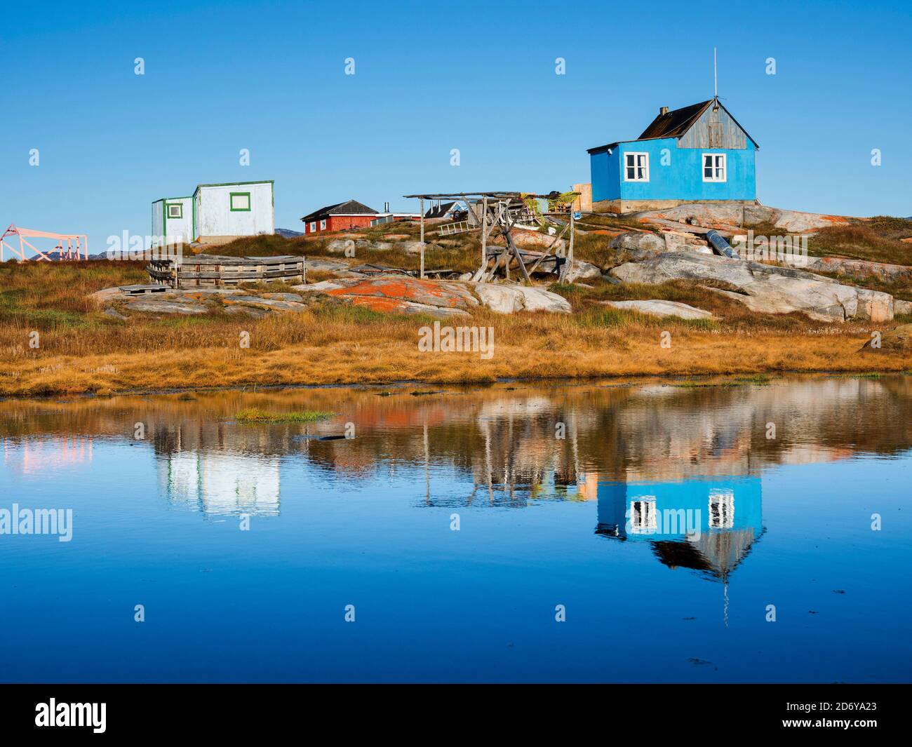 The Inuit village Oqaatsut (once called Rodebay) located in the Disko ...