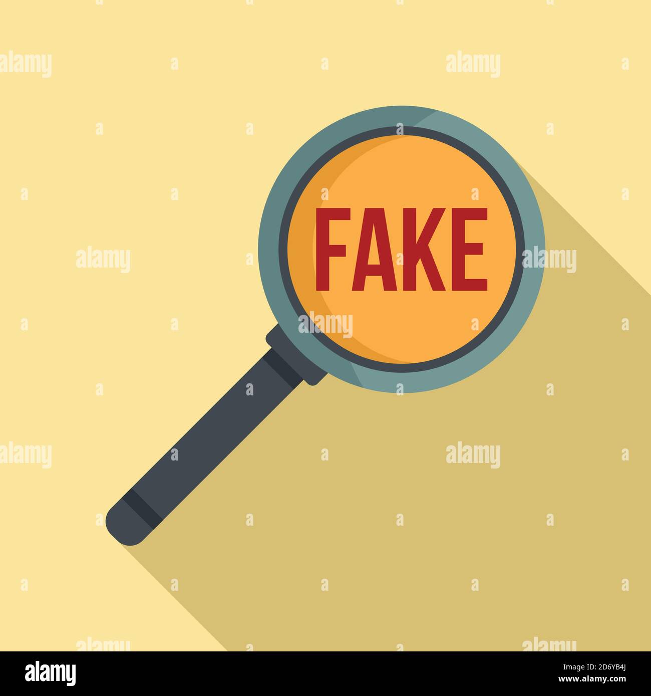 Search fake news icon. Flat illustration of search fake news vector ...
