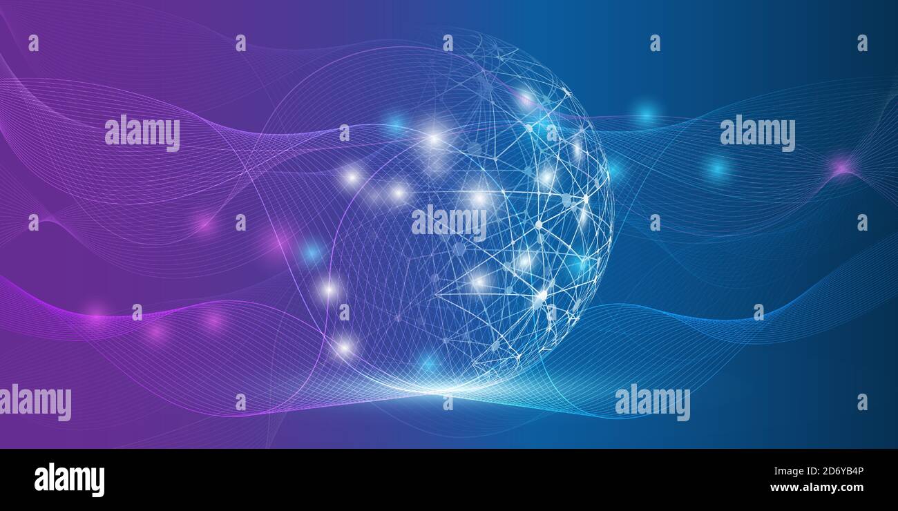 Abstract Purple And Blue Futuristic Modern Style Cloud Computing
