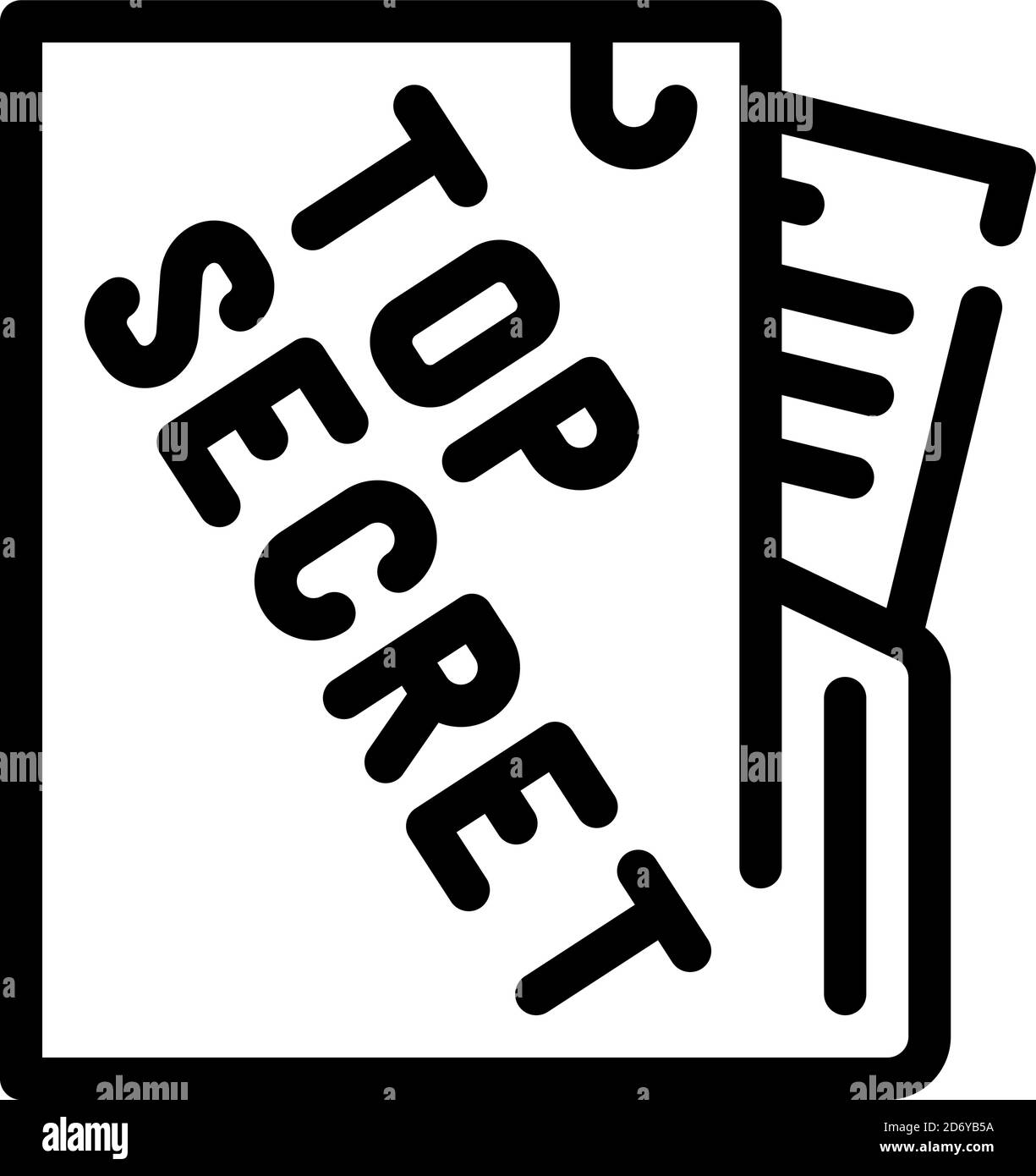 top secret documents line icon vector illustration Stock Vector Image ...