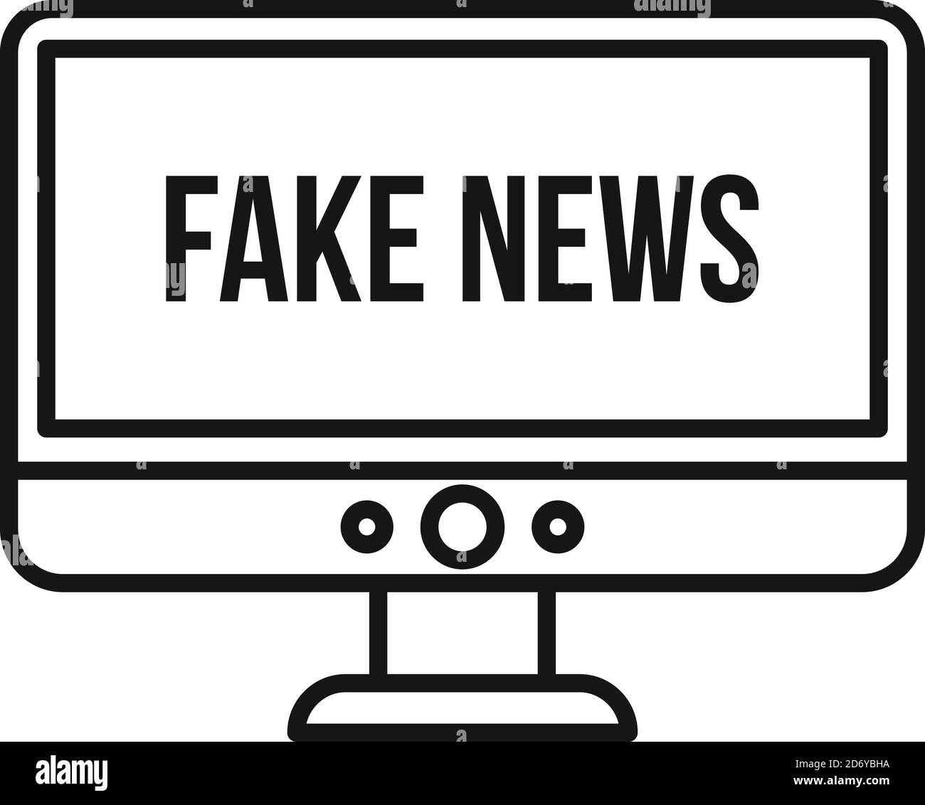 Web online fake news icon. Outline web online fake news vector icon for ...