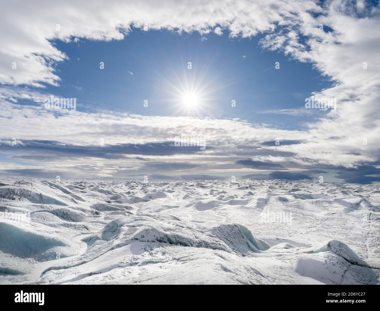 Landscape on the Greenland Ice Sheet near Kangerlussuaq. America, North ...