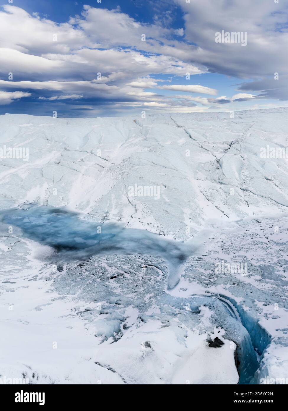 Landscape on the Greenland Ice Sheet near Kangerlussuaq. America, North ...