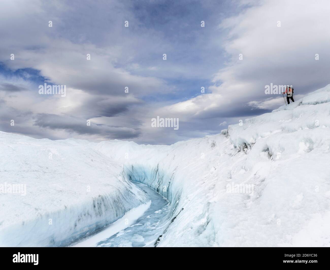Landscape on the Greenland Ice Sheet near Kangerlussuaq. America, North ...