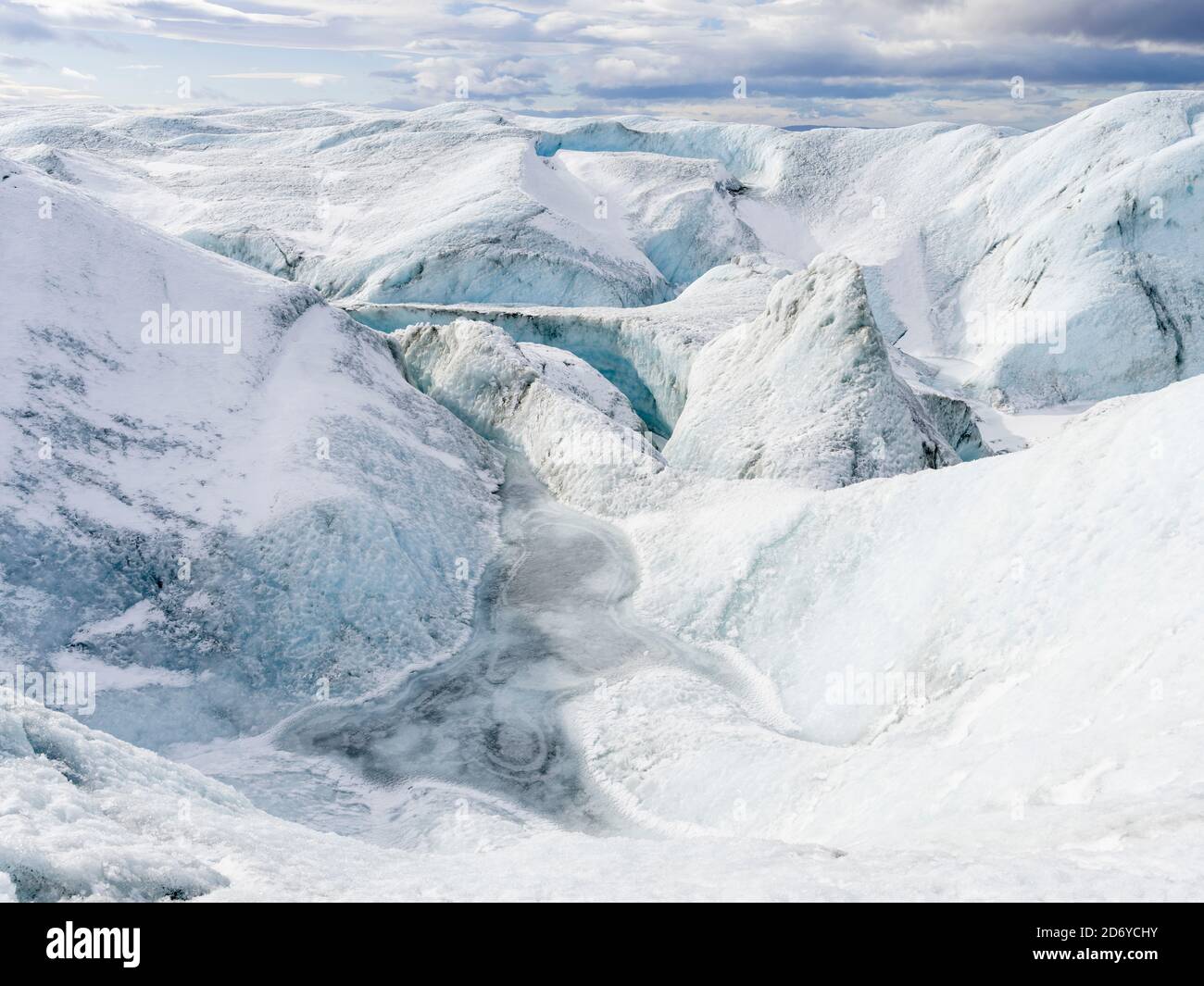 Landscape on the Greenland Ice Sheet near Kangerlussuaq. America, North ...