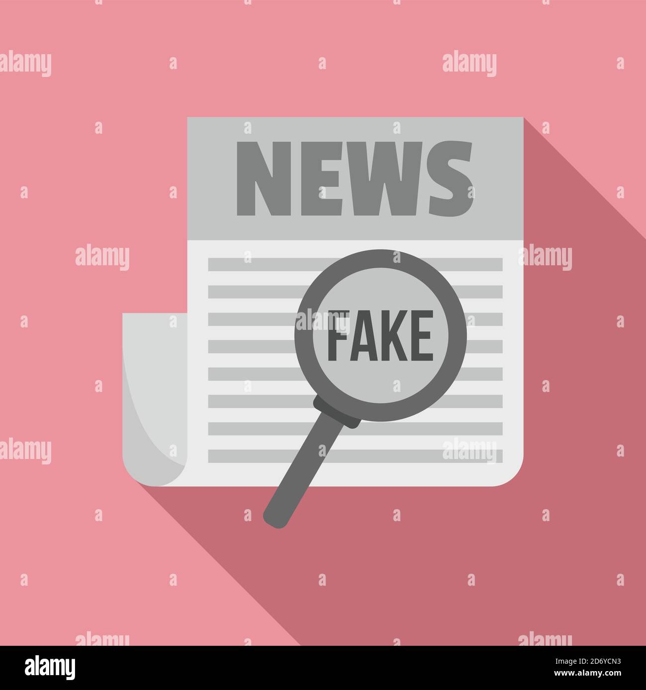 Newspaper fake news icon. Flat illustration of newspaper fake news ...