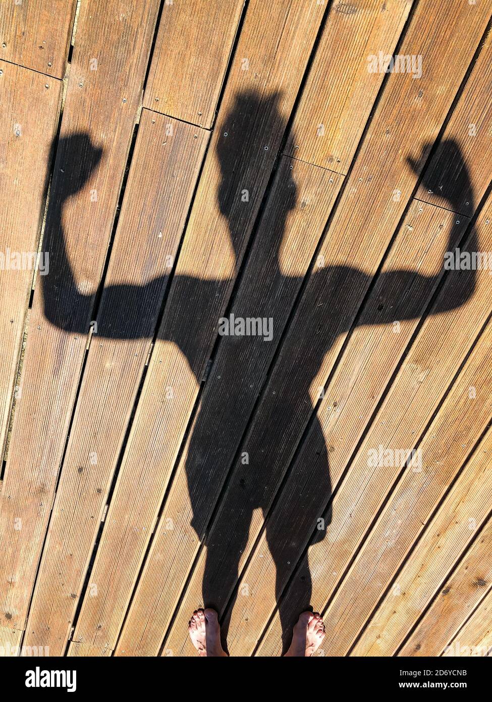 Black silhouette big muscle man hi-res stock photography and images - Alamy