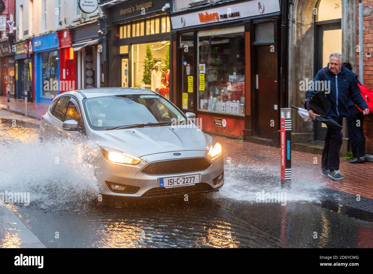 Cork, Ireland. 20th Oct, 2020. Cork city flooded this morning, with ...
