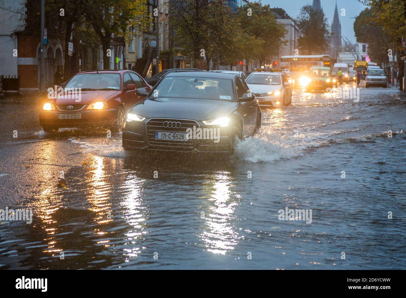 Cork, Ireland. 20th Oct, 2020. Cork city flooded this morning, with ...