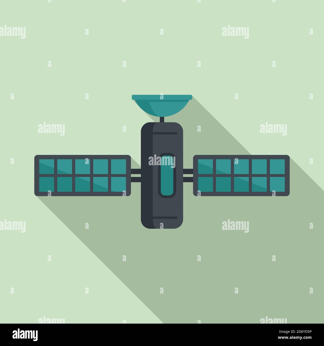Communication satellite icon. Flat illustration of communication ...