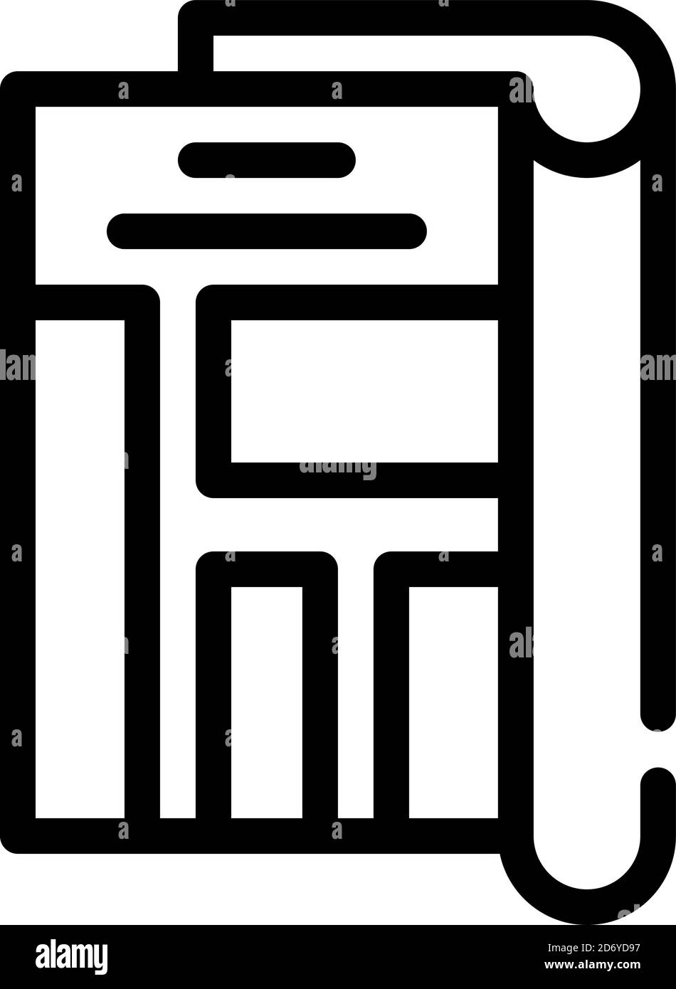 journalist newspaper column line icon vector illustration Stock Vector ...