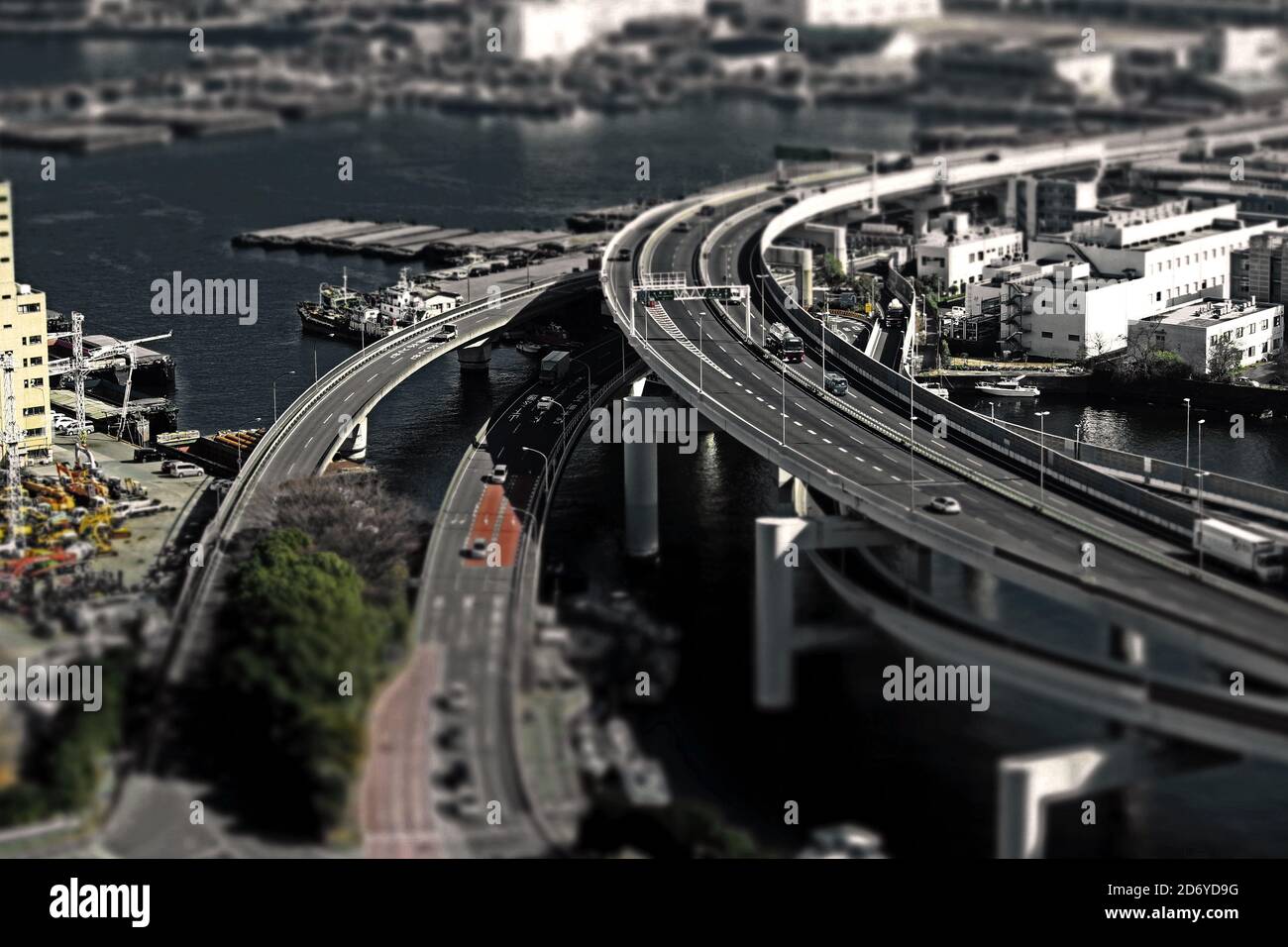 Diorama style photo of the highway Stock Photo - Alamy