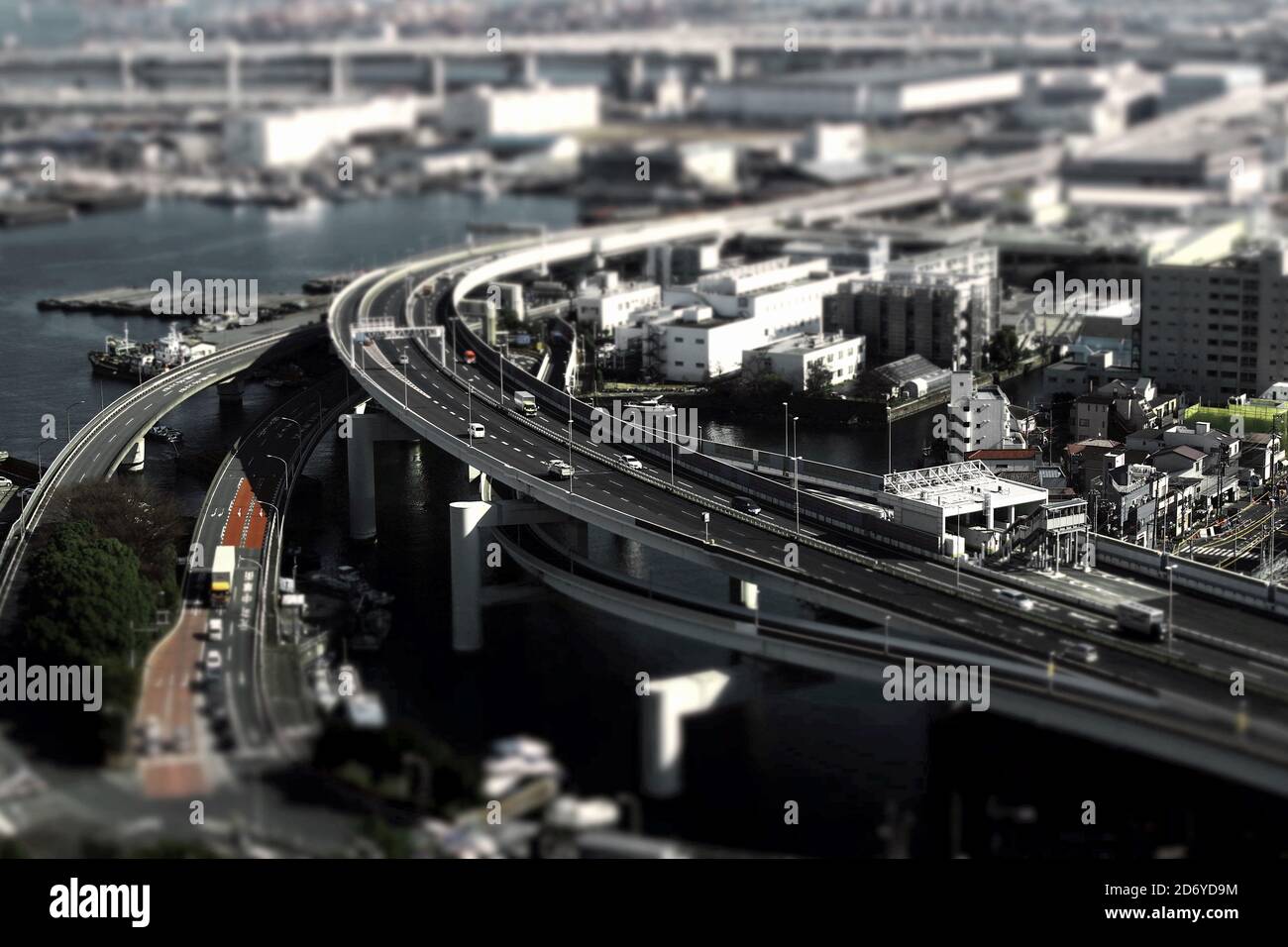 Diorama style photo of the highway Stock Photo - Alamy