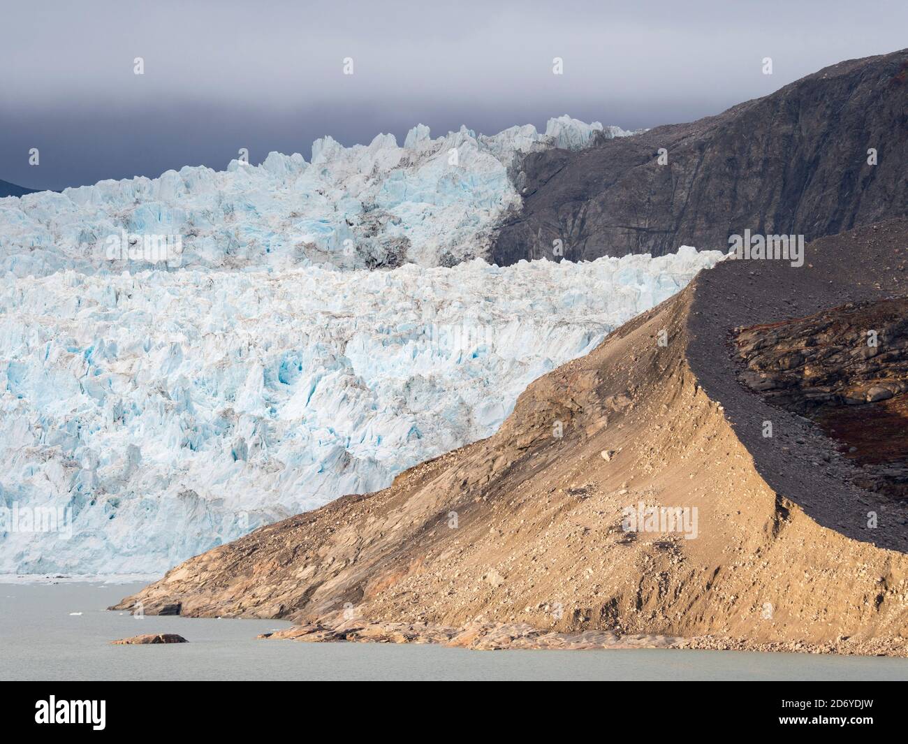 The glacier Eqip (Eqip Sermia) in western Greenland. America, North ...