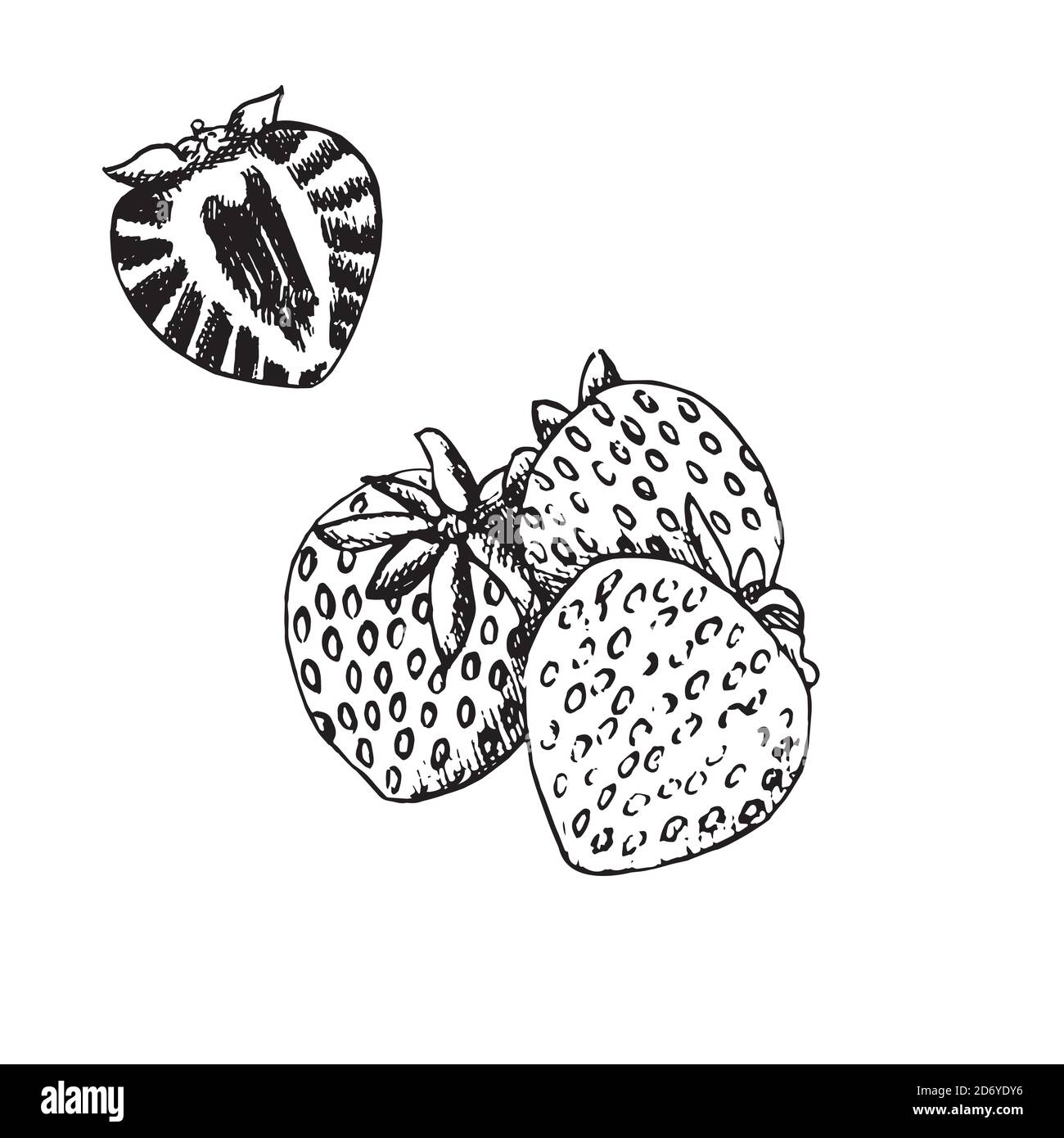 Strawberry Drawing Outline