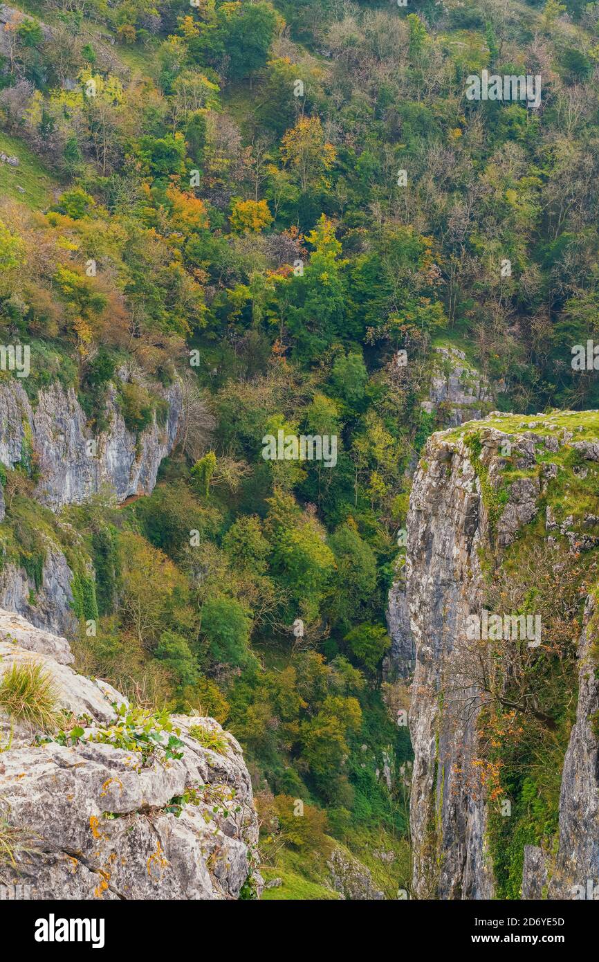 Climbing Limestone Rock Of Cheddar Gorge High Resolution Stock ...