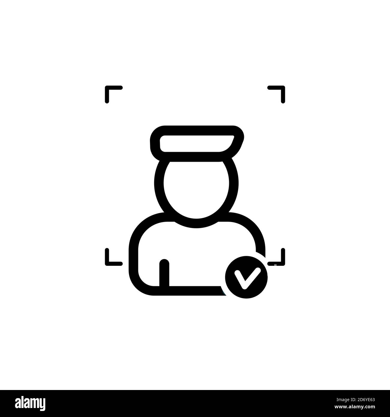 Face recognition vector icon. Verification Stock Vector Image & Art - Alamy