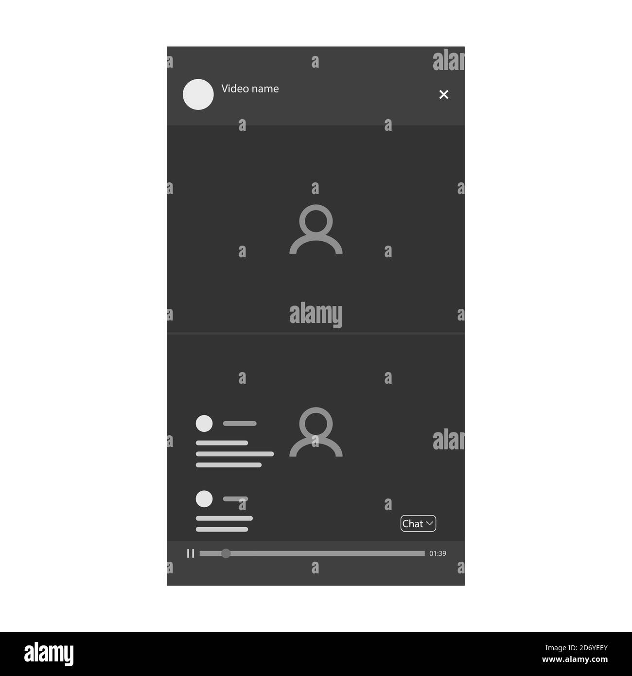 Media player screenshot Stock Vector Images - Alamy