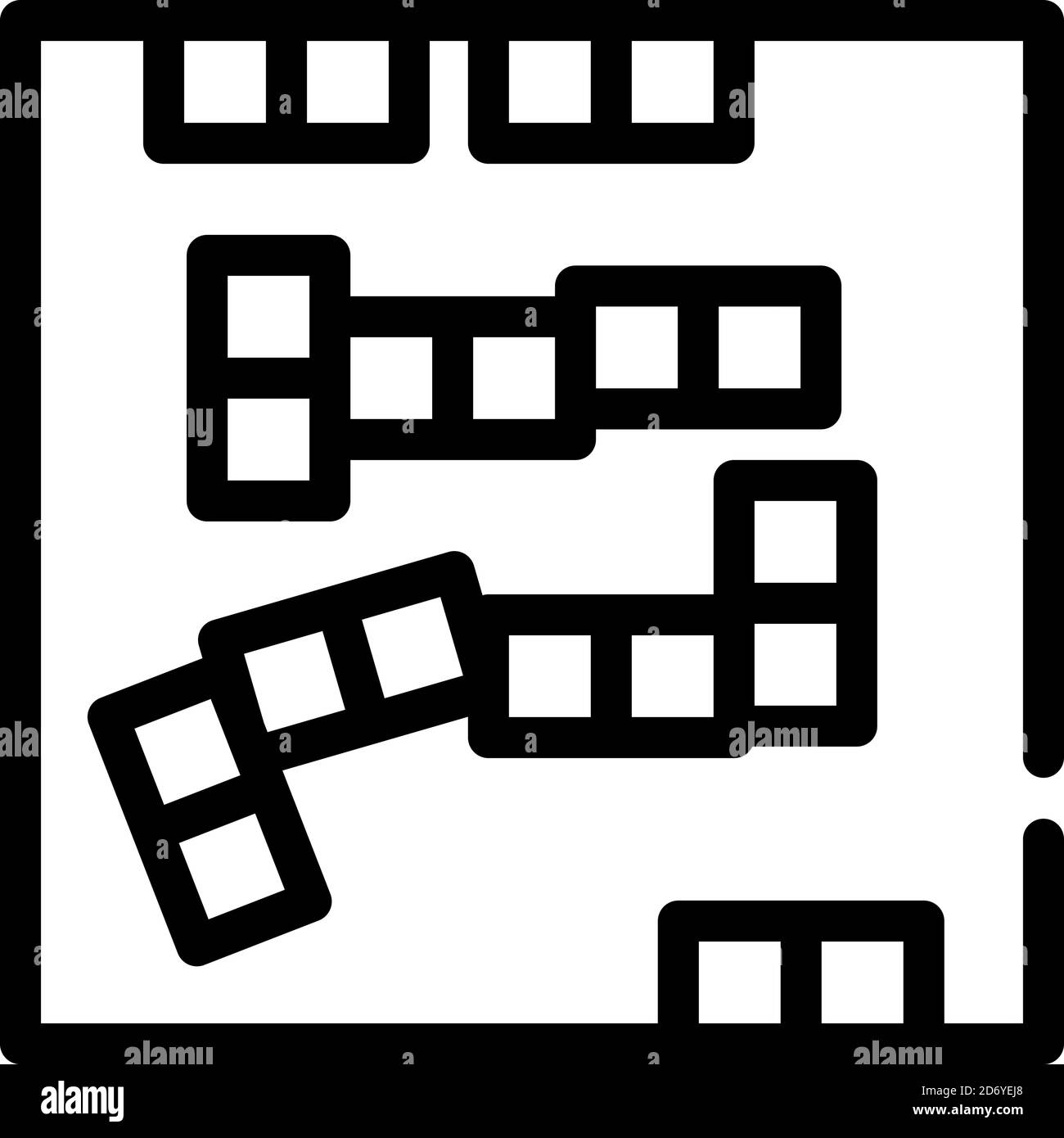 domino game line icon vector illustration sign Stock Vector Image & Art ...