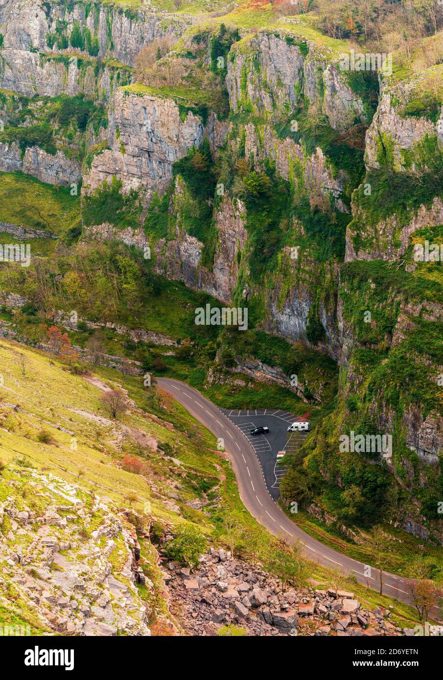 Climbing Limestone Rock Of Cheddar Gorge High Resolution Stock ...