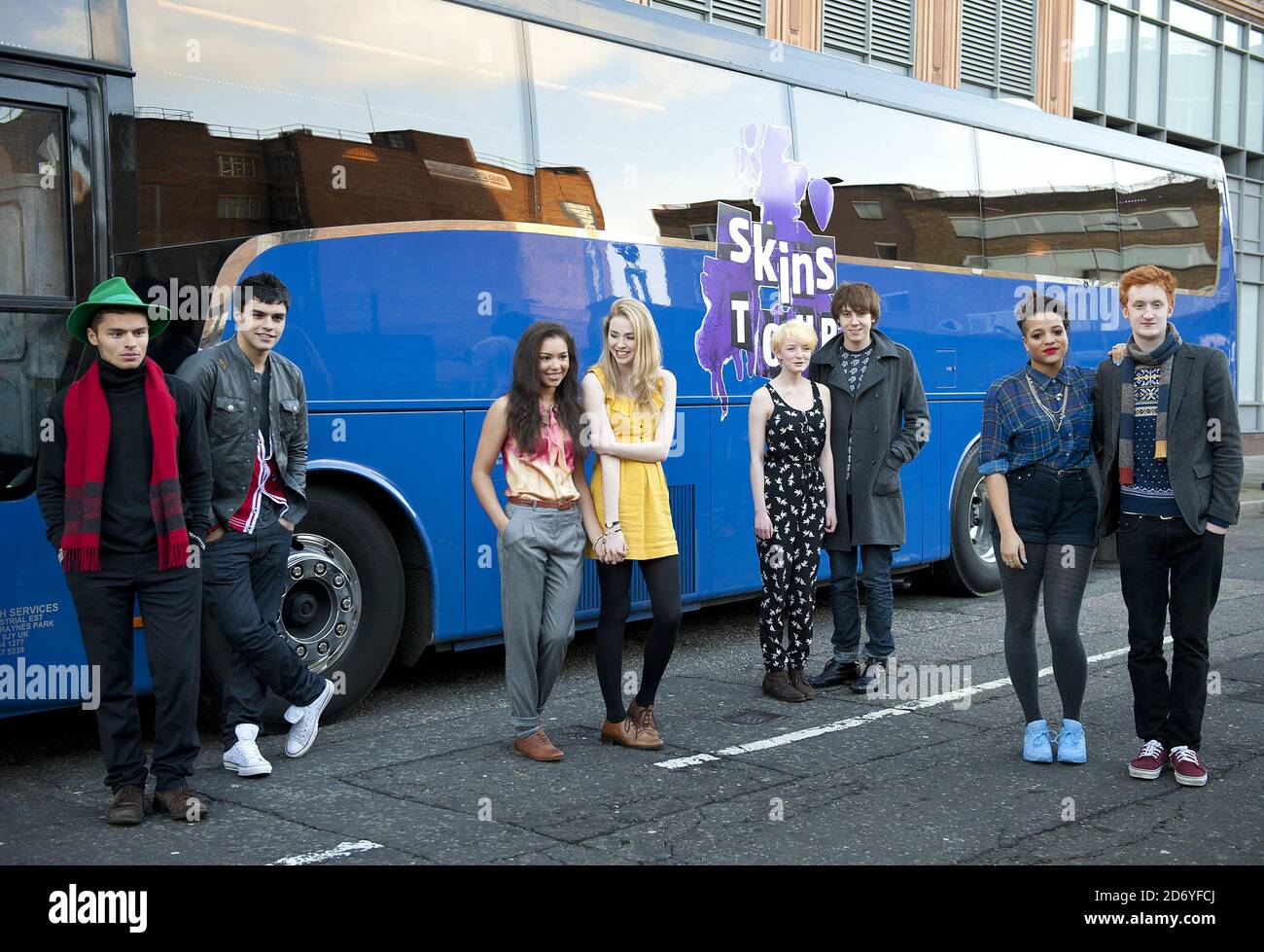 The new cast of Skins (l-r Sebastian De Souza, Sean Teale, Jessica Sula ...