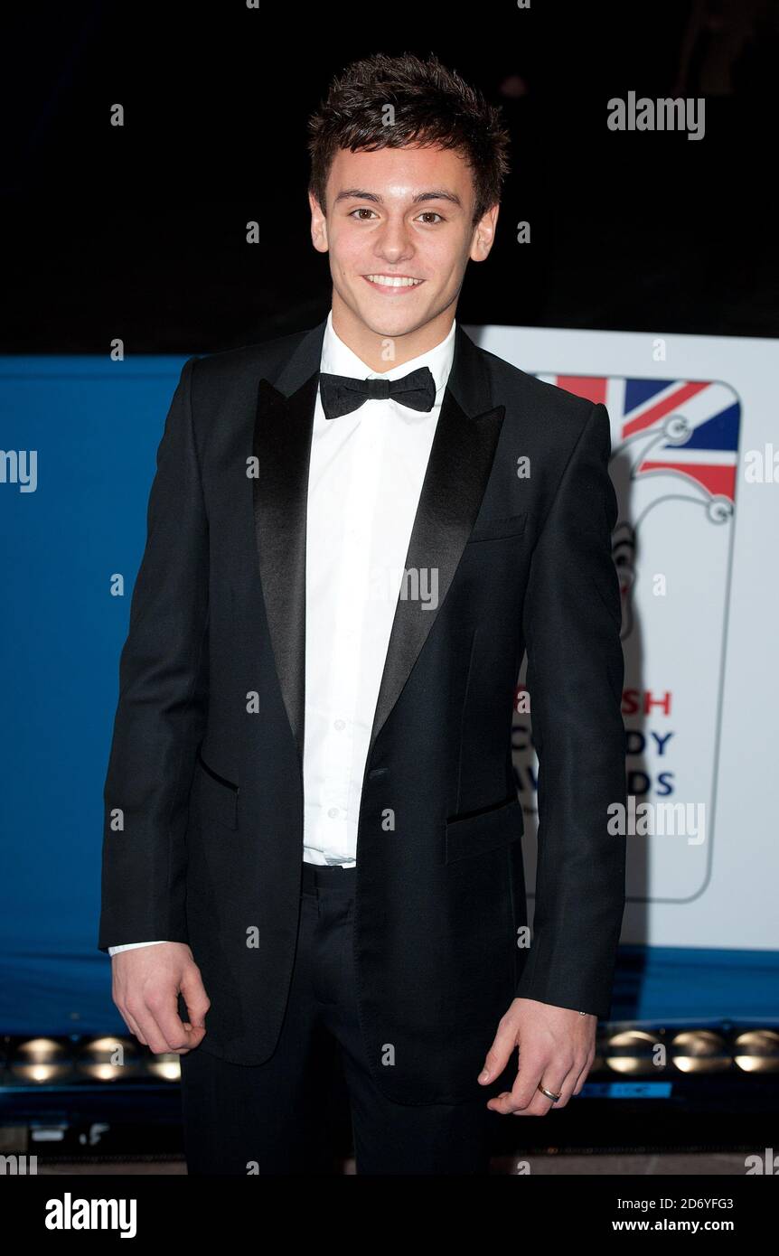Tom Daley arriving at the British Comedy Awards at Indigo2, at the O2 ...