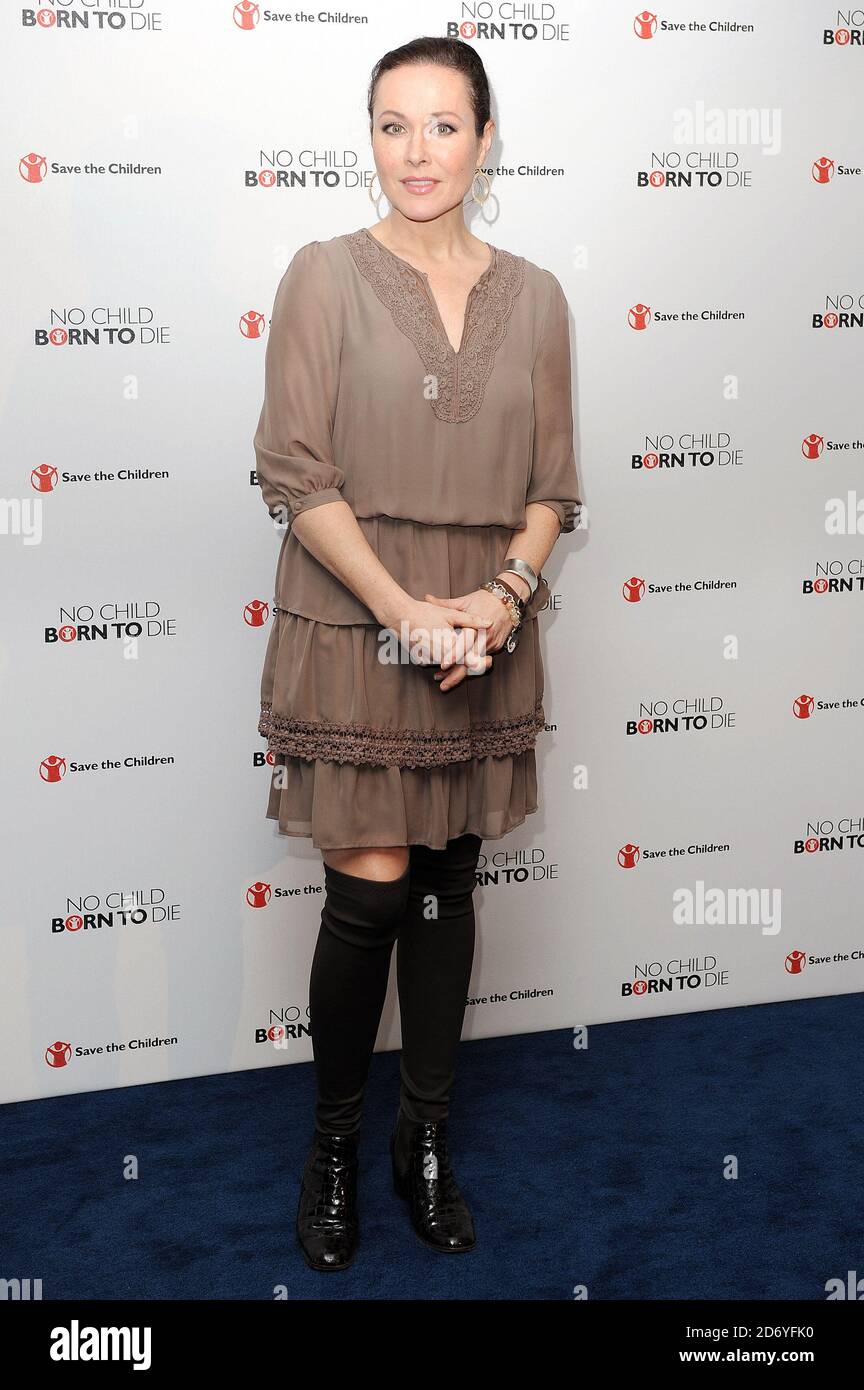Amanda Mealing attends a photocall to support Save the Children's new ...