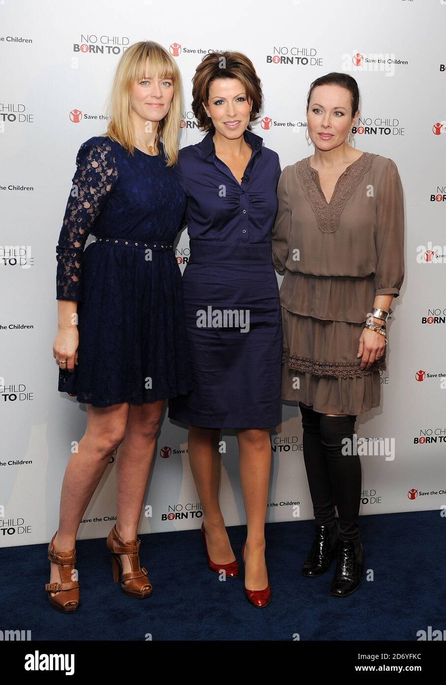(l-r) Edith Bowman, Natasha Kaplinsky and Amanda Mealing attend a ...