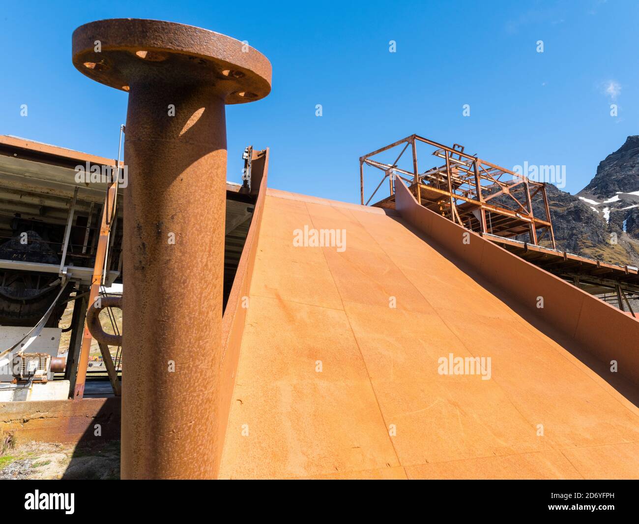 The former Flensing Plan and ramp to the Meat Cookery. Grytviken ...