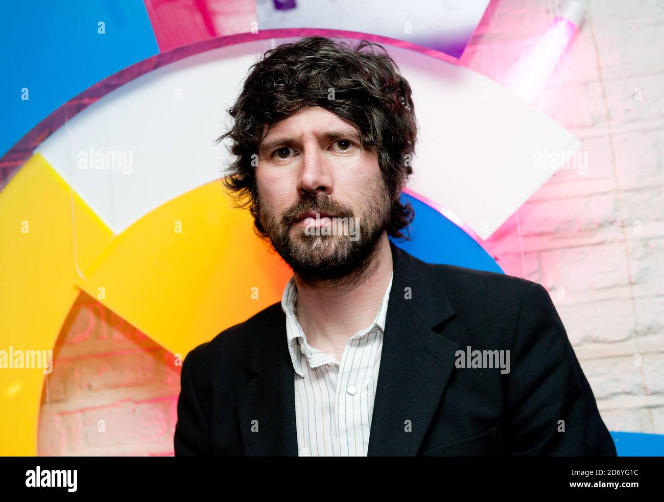 Gruff Rhys pictured during the filming of Topman CTRL MX, in Stoke ...