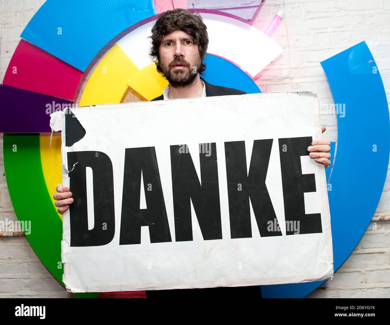 Gruff Rhys pictured during the filming of Topman CTRL MX, in Stoke ...