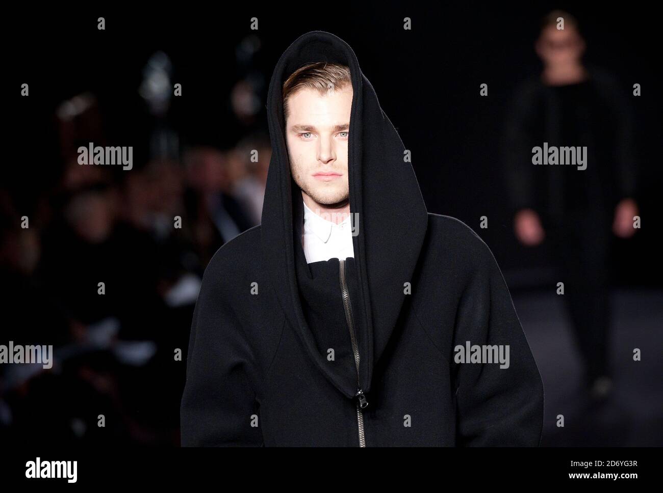 A model wears designs by Matteo Molinari the London College of Fashion ...