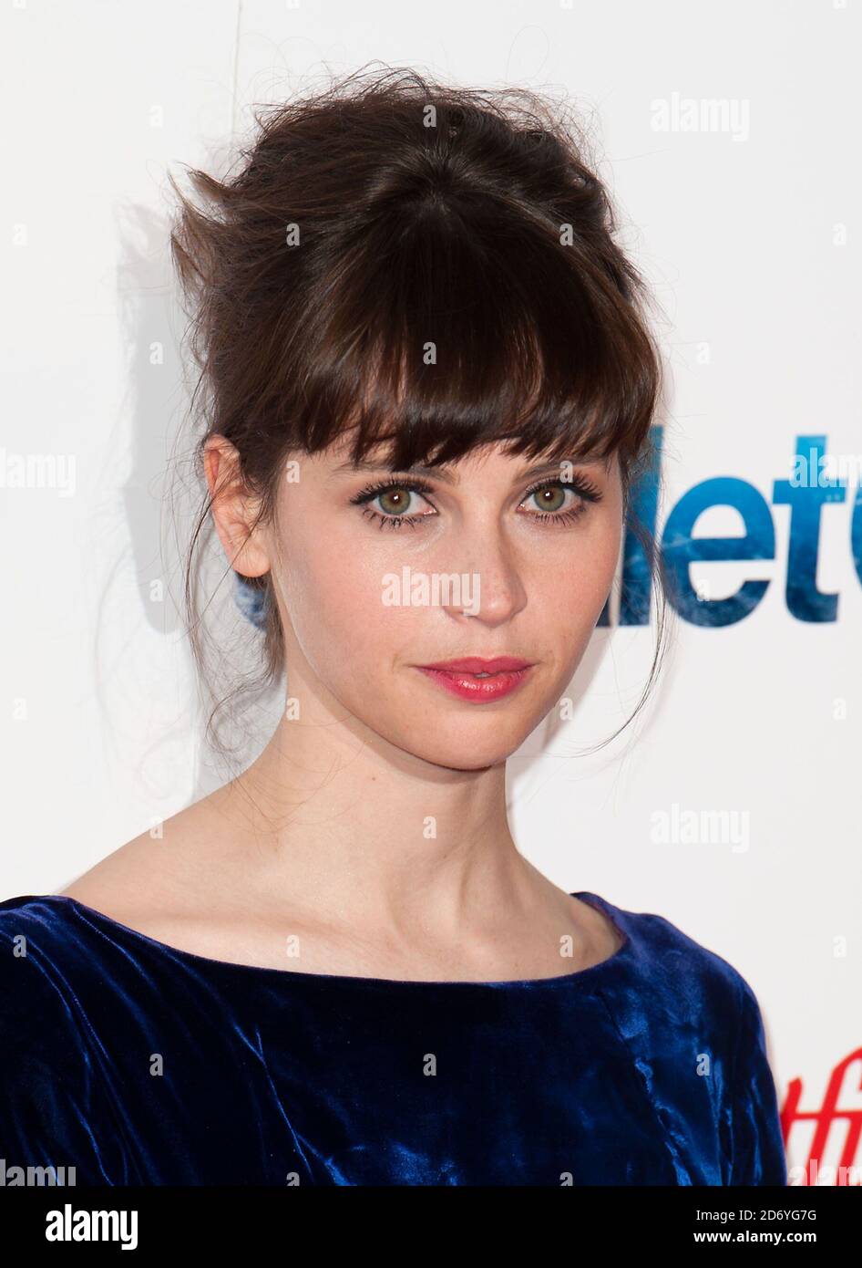 Felicity Jones arrives at the world premiere of Chalet Girl, at ...
