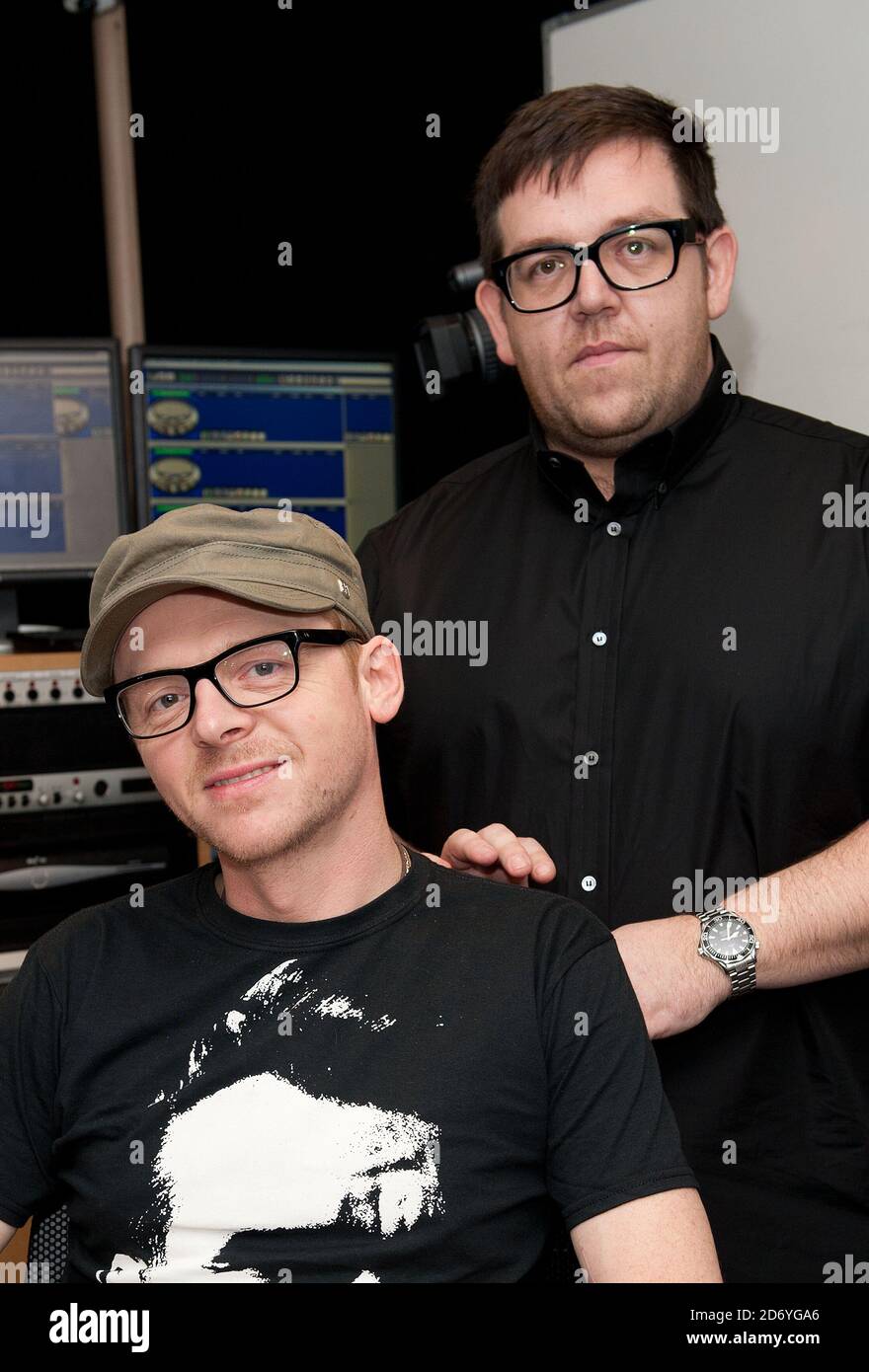 Simon Pegg and Nick Frost pictured during an interview on Christian O ...