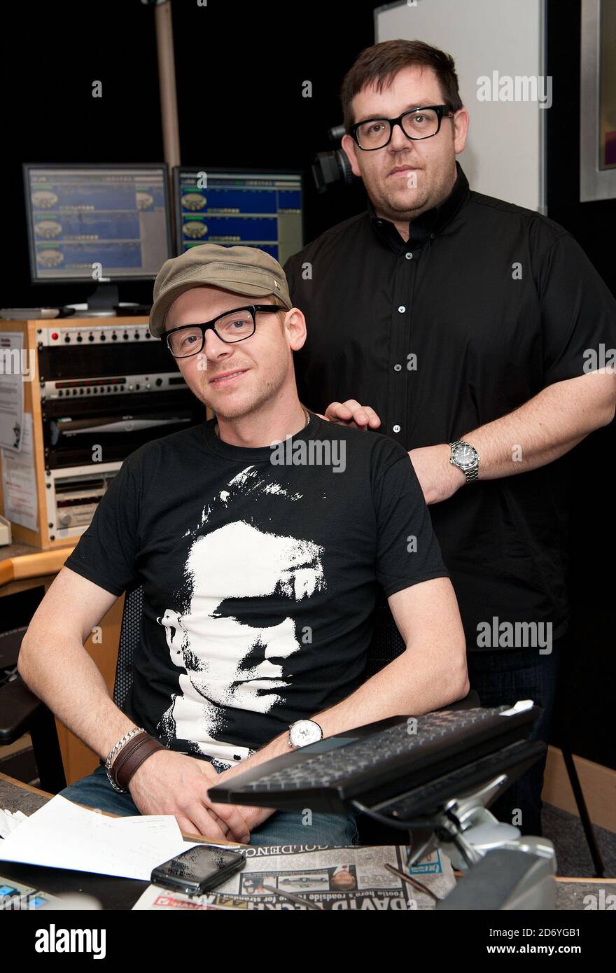 Simon Pegg and Nick Frost pictured during an interview on Christian O ...