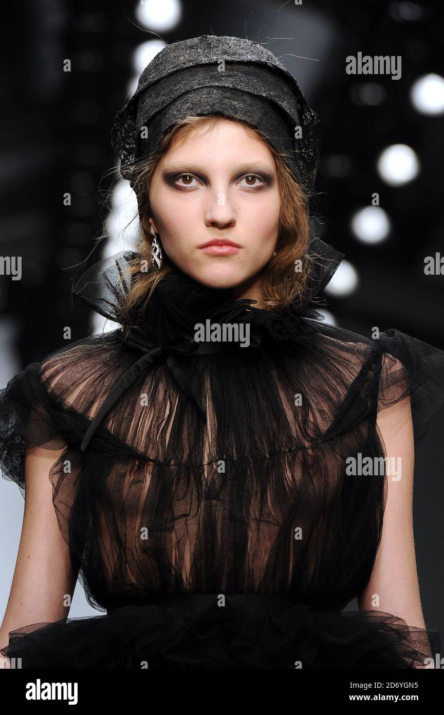 A model on the catwalk during the Corrie Nielsen fashion show, held at ...