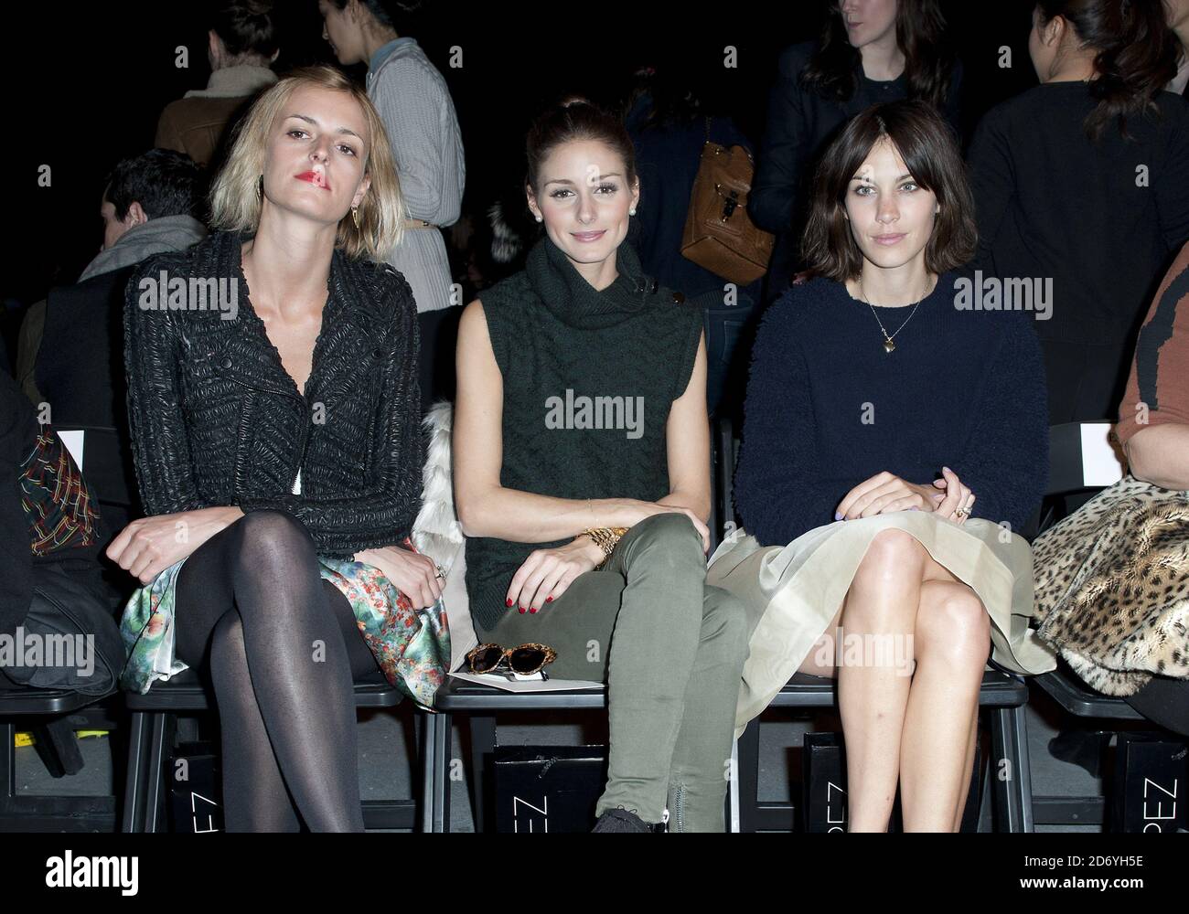 (l-r) Jacquetta Wheeler, Olivia Palermo and Alexa Chung attending the ...