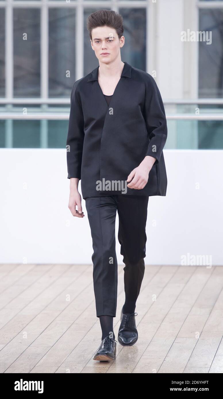 A model wearing a design by New Power Studio at the MAN fashion show ...